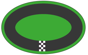 Children's Oval Racetrack Floor Stickers / Graphics | RACETRACKFS3